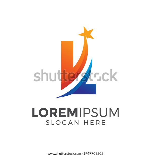 Letter L Star Logo Design Vector Stock Vector (Royalty Free) 1947708202 ...