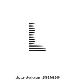 Letter L Stripes Fast Simple Symbol Stock Vector (Royalty Free ...