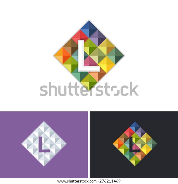 Letter L Symbol Triangle Low Poly Stock Vector (Royalty Free) 276211469 ...