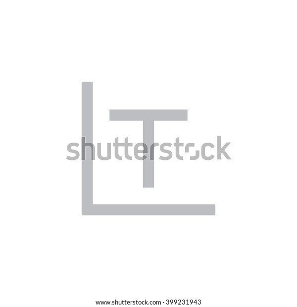 Letter L T Monogram Logo Gray Stock Vector (Royalty Free) 399231943 ...