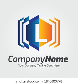 Letter L Vector Logo Template Colorful Stock Vector (Royalty Free ...