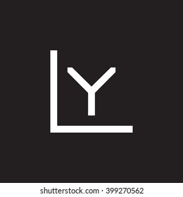 Letter L Y Monogram Logo White Stock Vector (Royalty Free) 399270562 ...