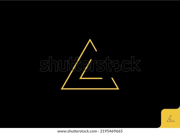 Letter Lc Icon Triangle Logo Flat Stock Vector (Royalty Free ...