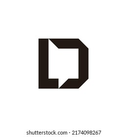 Letter Ld Square Outline Geometric Symbol Stock Vector (Royalty Free ...