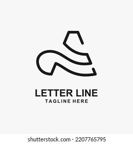 Letter Line Logo Design Stock Vector (Royalty Free) 2207765795 ...