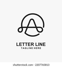 Letter Line Logo Design Stock Vector (Royalty Free) 2207765813 ...