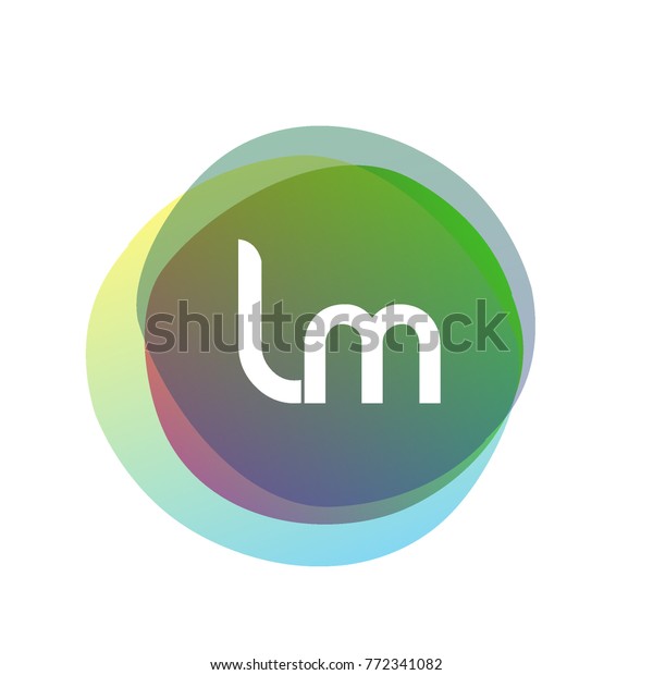 Letter Lm Logo Colorful Splash Background Stock Vector (Royalty Free ...
