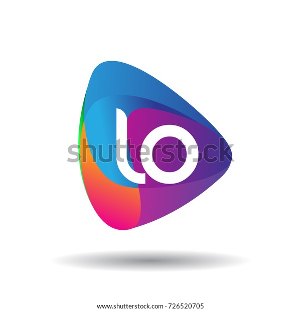 Letter Lo Logo Colorful Splash Background Stock Vector (Royalty Free ...