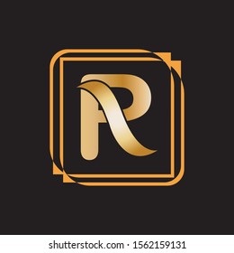 Letter Logo Black Background Gradient Stock Vector (Royalty Free ...