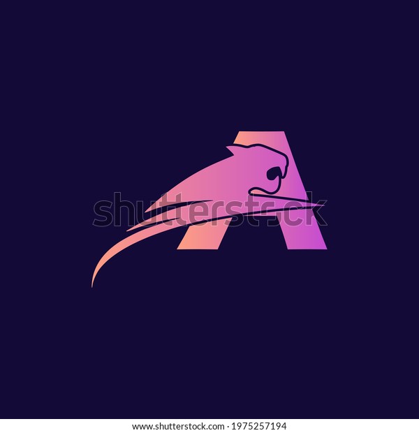 Letter Logo Blue Background Letter Design Stock Vector (Royalty Free ...