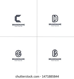 Letter Logo Collection Premium Pack Letter Stock Vector (Royalty Free ...