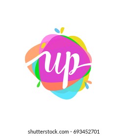 Letter Logo Colorful Splash Background Stock Vector (Royalty Free ...