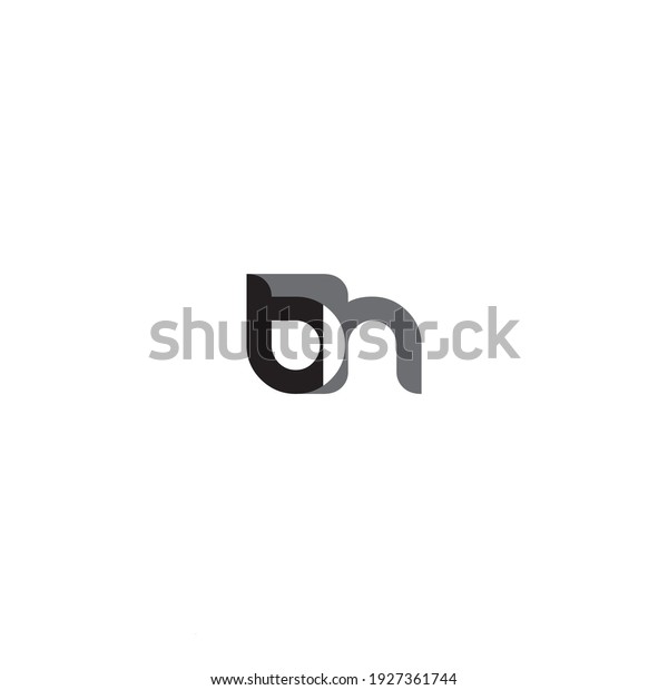 Letter Logo Design Bh Font Stock Vector (Royalty Free) 1927361744 ...