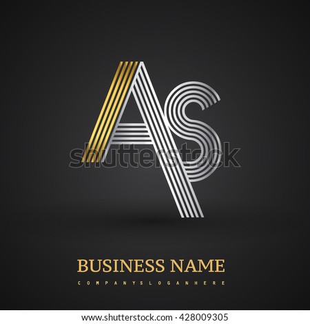 Letter Logo Design Elegant Gold Silver Stock Vector (Royalty Free ...