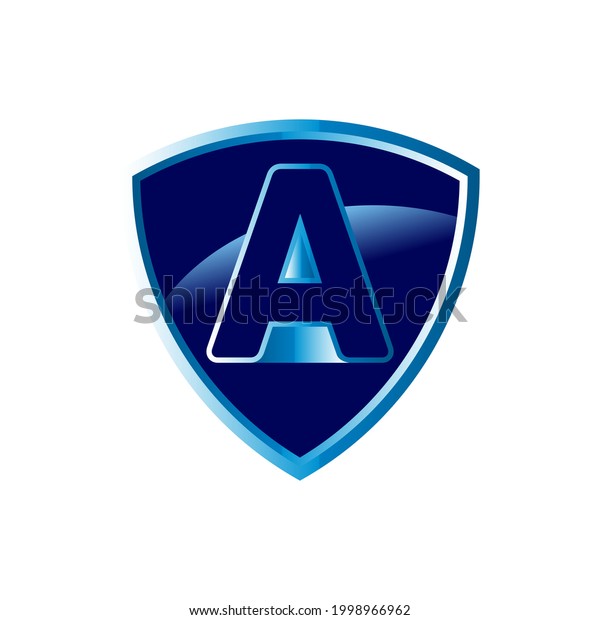 Letter Logo Design Shield White Background Stock Vector (Royalty Free ...