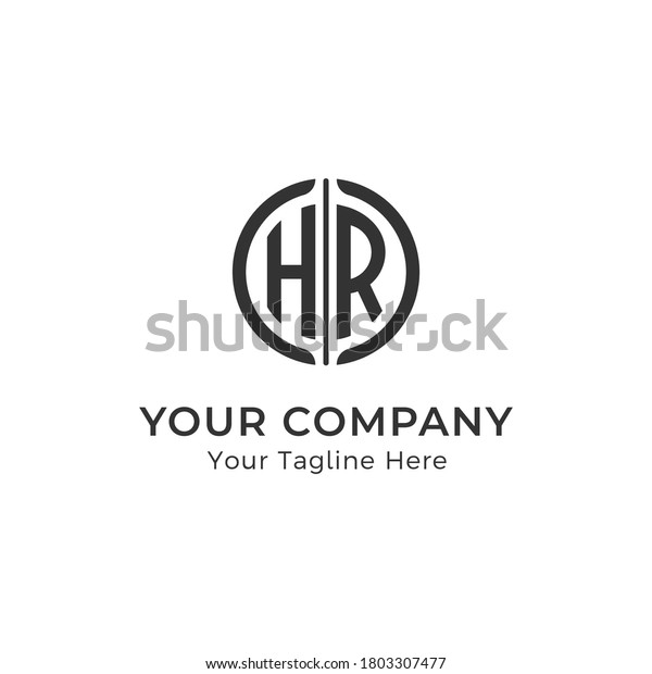 Letter Logo Design Vector Hr Letter Stock Vector (Royalty Free) 1803307477
