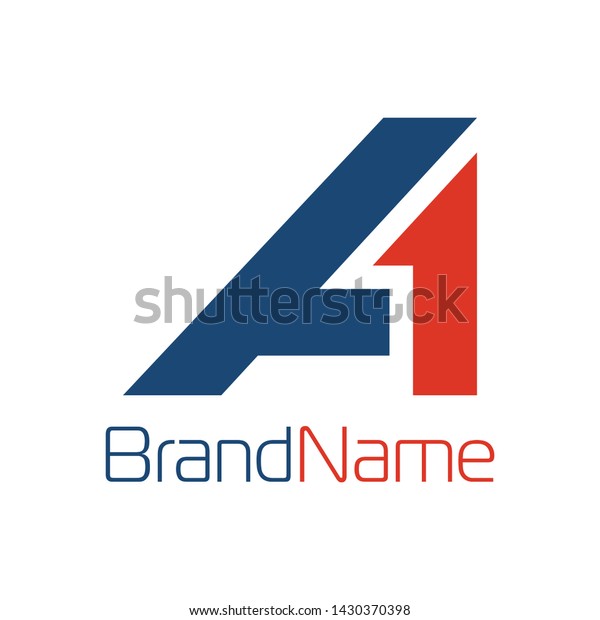 Letter Logo Formed Number One Symbols Stock Vector (Royalty Free ...