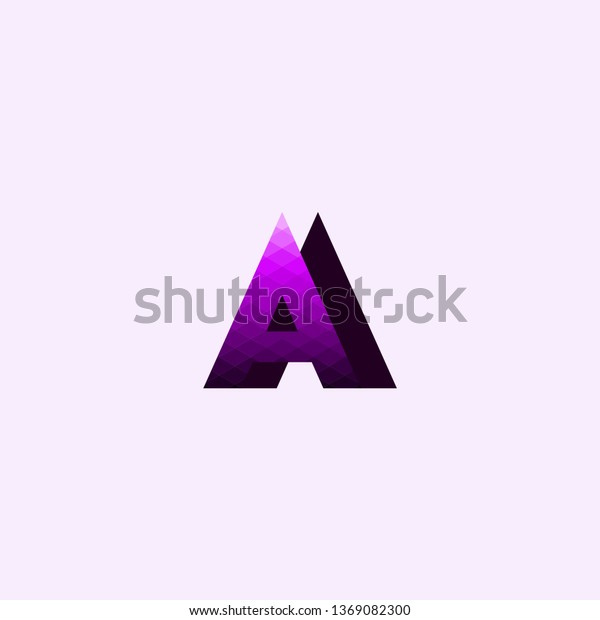 Letter Logo Letter Purple Gradient Squares Stock Vector (Royalty Free ...