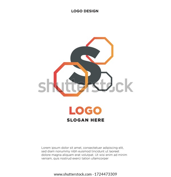 Letter Logo S Shape Hexagontemplate Modernisolated Stock Vector ...