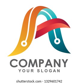 Letter Logo Technology Symbol Stock Vector (Royalty Free) 1329601742 ...