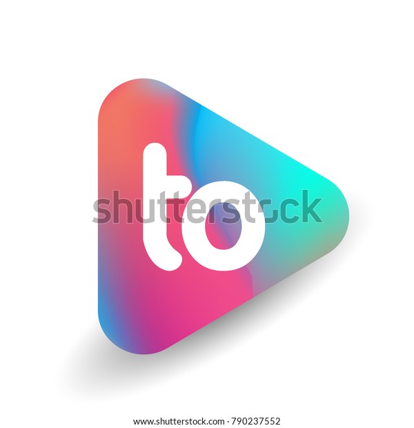 Letter Logo Triangle Shape Colorful Background Stock Vector (Royalty ...