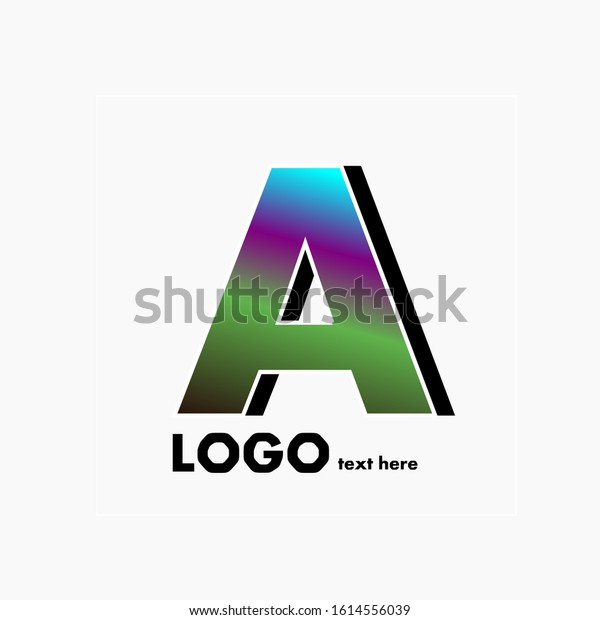 Letter Logo Vector Red Color White Stock Vector (Royalty Free ...