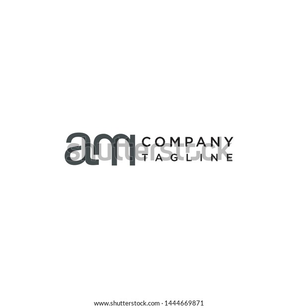 am letter logo vector,monogram alphabet design,simple and modern am text