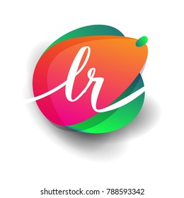 Letter Lr Logo Colorful Splash Background Stock Vector (Royalty Free ...