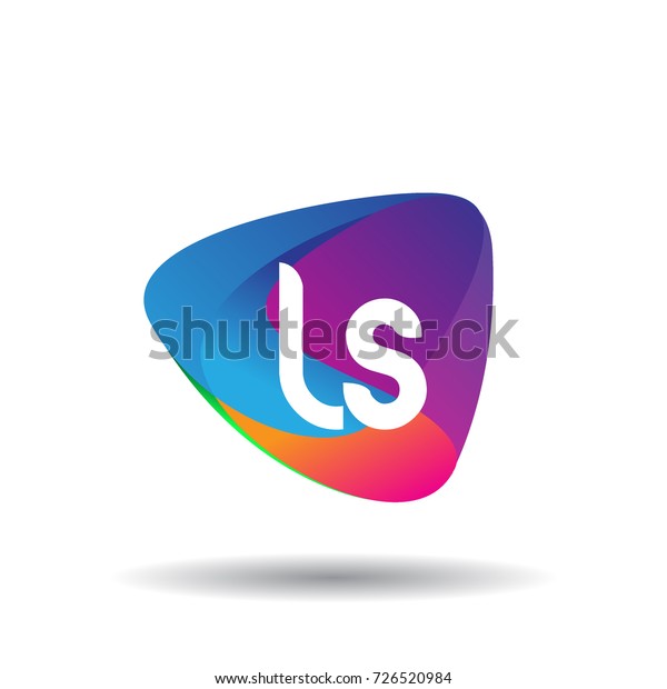 Letter Ls Logo Colorful Splash Background Stock Vector (Royalty Free ...