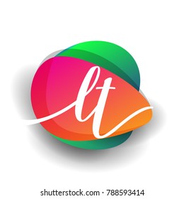 Letter Lt Logo Colorful Splash Background Stock Vector (Royalty Free ...