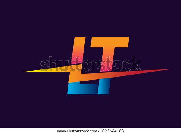 Letter Lt Logo Lightning Icon Letter Stock Vector (Royalty Free) 1023664183