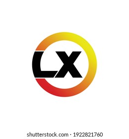 Letter Lx Circle Logo Design Vector Stock Vector (Royalty Free ...