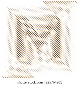 Letter M Abstract Dotted Optical Illusion Stock Vector (Royalty Free ...