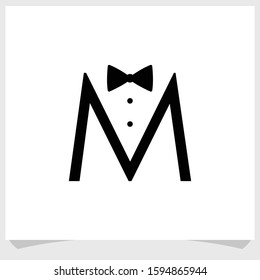 Letter M Bow Tie Logo Design Stock Vector (Royalty Free) 1594865944 ...
