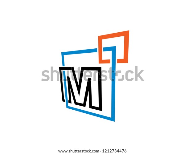Letter M Box Logo Template Design Stock Vector (Royalty Free ...