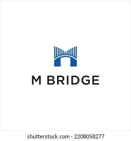 Letter M Bridge Logo Design Vector Stock Vector (Royalty Free ...