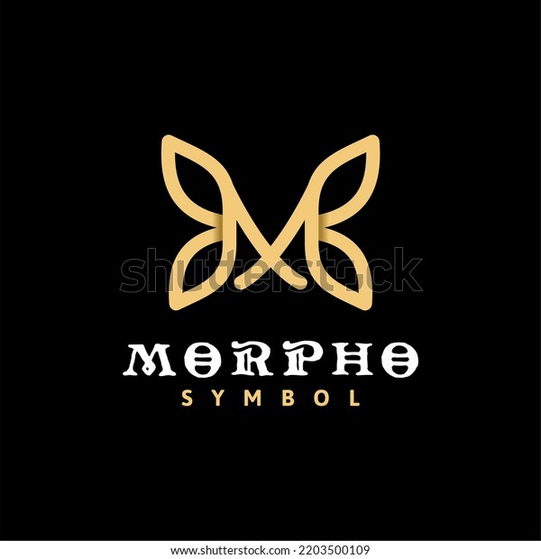 Letter M Butterfly Logo Design Stock Vector (Royalty Free) 2203500109 ...