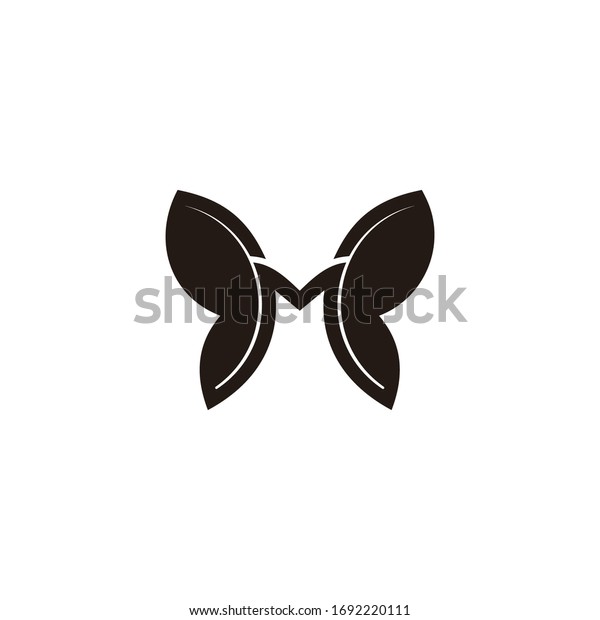 Letter M Butterfly Symbol Simple Geometric Stock Vector (Royalty Free ...