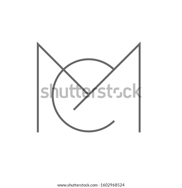 Letter M C Logo Design Vector: vector de stock (libre de regalías ...