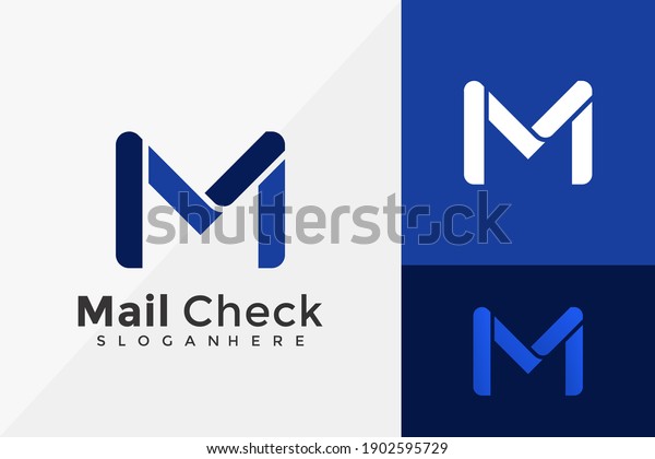 Letter M Check List Logo Design Stock Vector (Royalty Free) 1902595729 ...