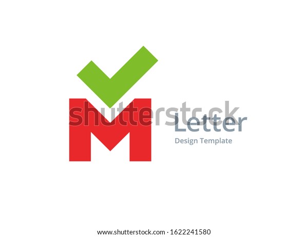 Letter M Check Mark Logo Icon Stock Vector (Royalty Free) 1622241580