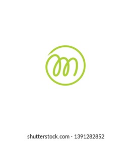 Letter M Circle Icon Logo Design Stock Vector (Royalty Free) 1391282852 ...