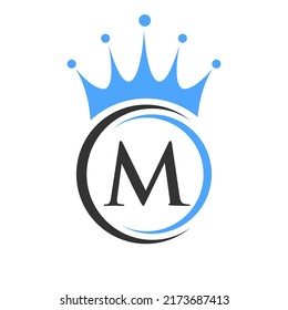 Letter M Crown Logo Template Royal Stock Vector (Royalty Free ...