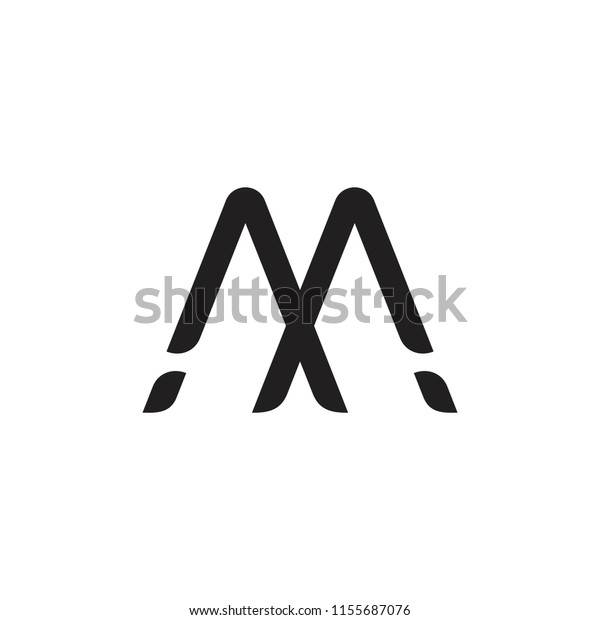 Letter M Curves Geometric Logo Vector Stock Vector (Royalty Free ...