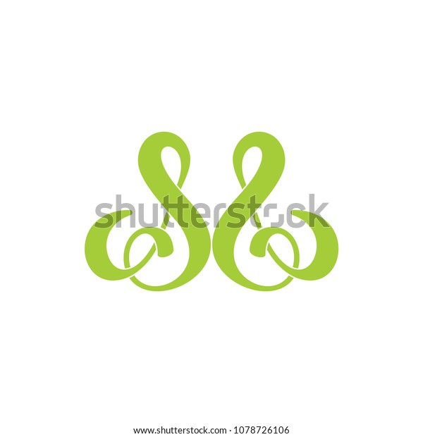 Letter M Curves Typography Design Logo Stock Vector (Royalty Free ...