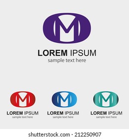 Letter M Design Template Letter M Stock Vector (Royalty Free) 212250907 ...