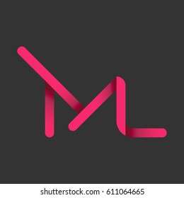 Letter M Design Typographic Unique Simple Stock Vector (Royalty Free ...
