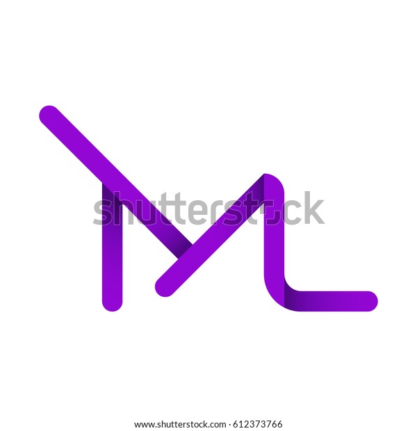 Letter M Design Typographic Unique Simple Stock Vector (Royalty Free ...