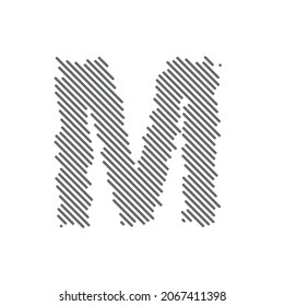 Letter M Diagonal Line Stock Vector (Royalty Free) 2067411398 ...