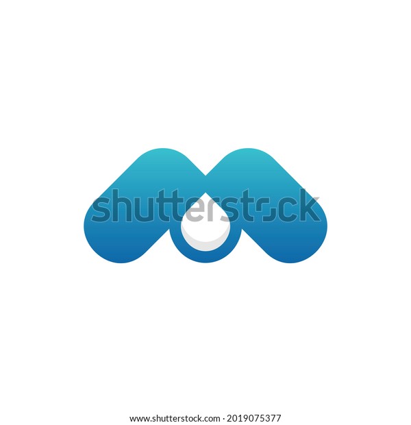 Letter M Drop Business Logo Design Stock Vector (Royalty Free ...